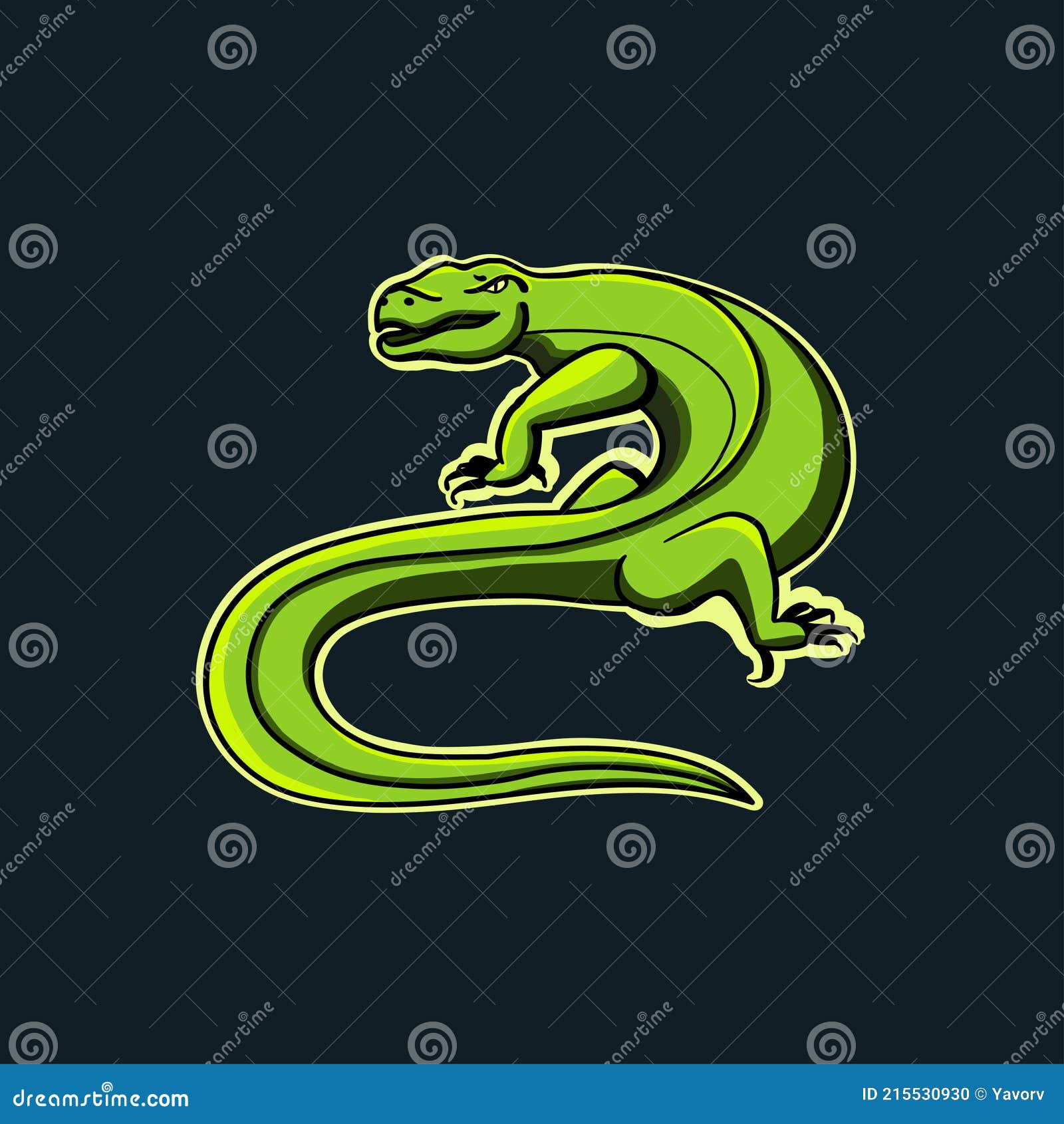 Lizard Logo Design Template in Vector. Flat Vector Illustration Design ...