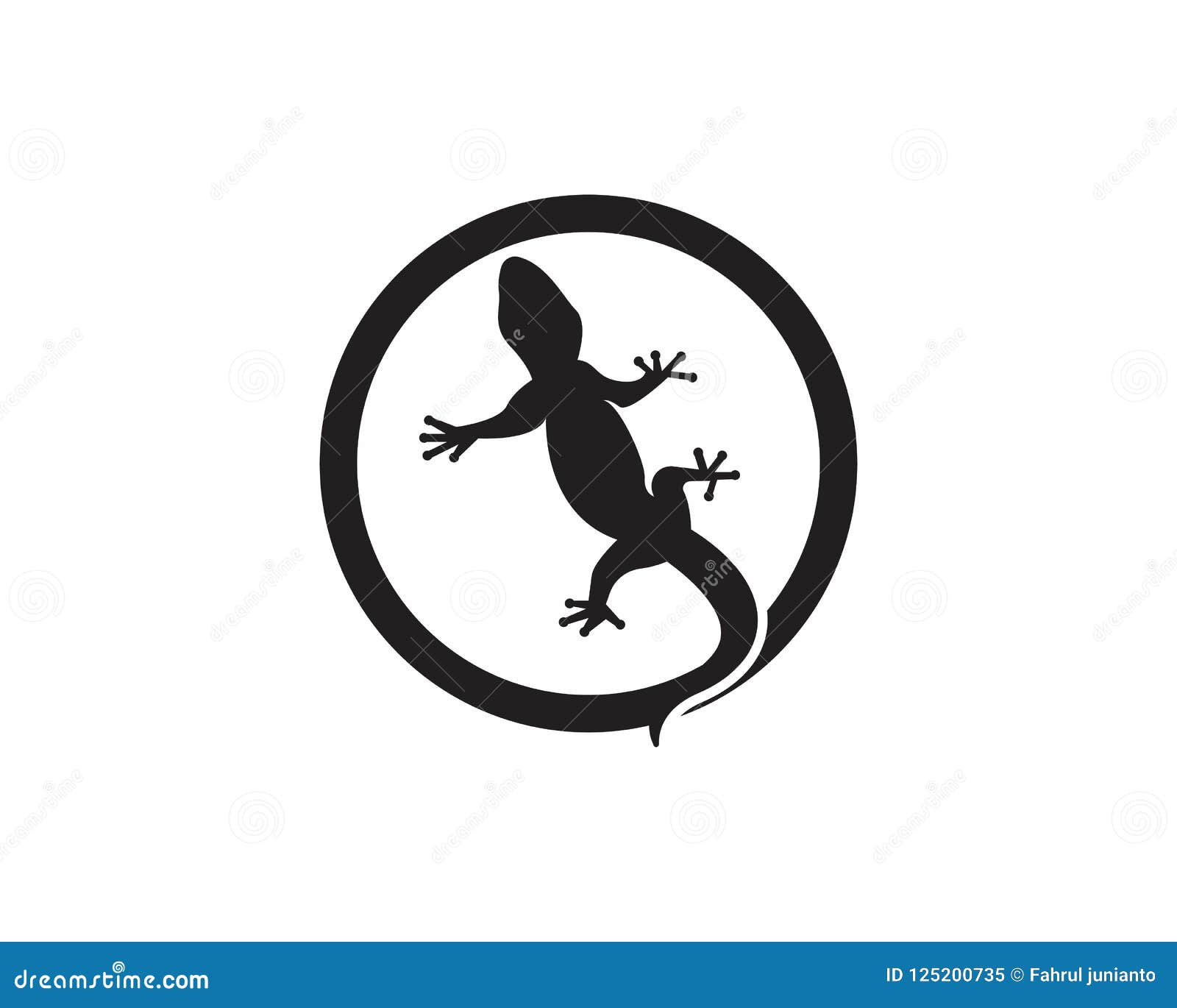 Lizard Logo Design Vector Illustration Stock Vector - Illustration of ...
