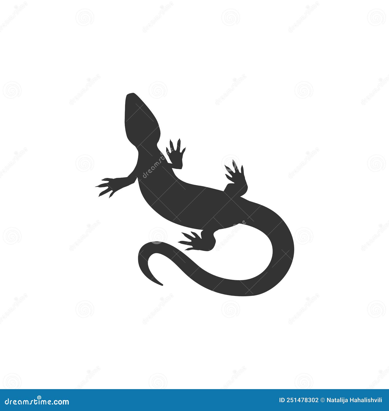 Lizard Logo Icon in Modern Flat Style. Vector Illustration Stock Vector ...