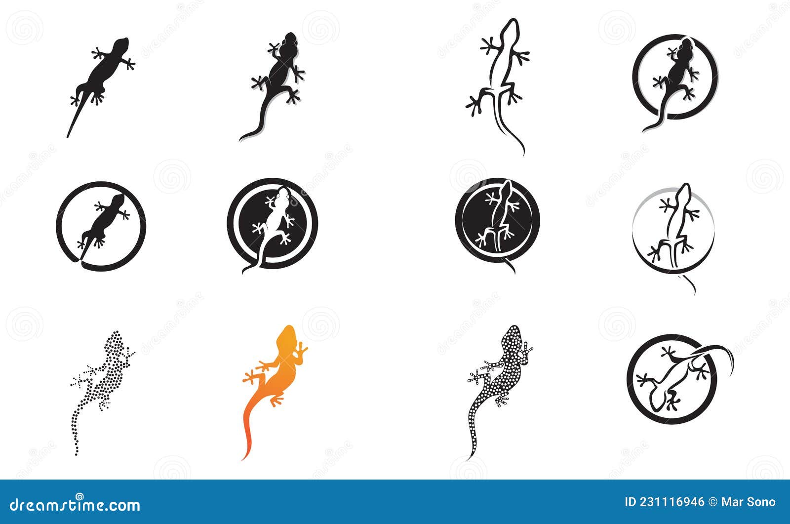 Lizard Logo Design Template, Lizard Mascot Logo, Monochrome Logo ...
