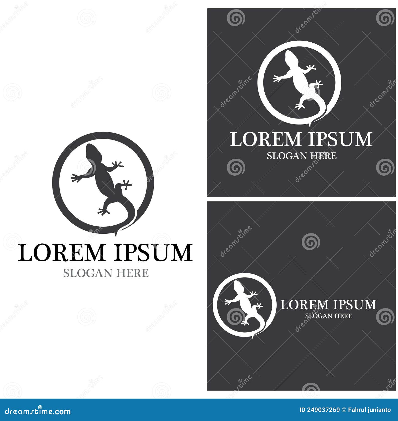 Lizard Logo Vector Template Illustration Stock Illustration ...