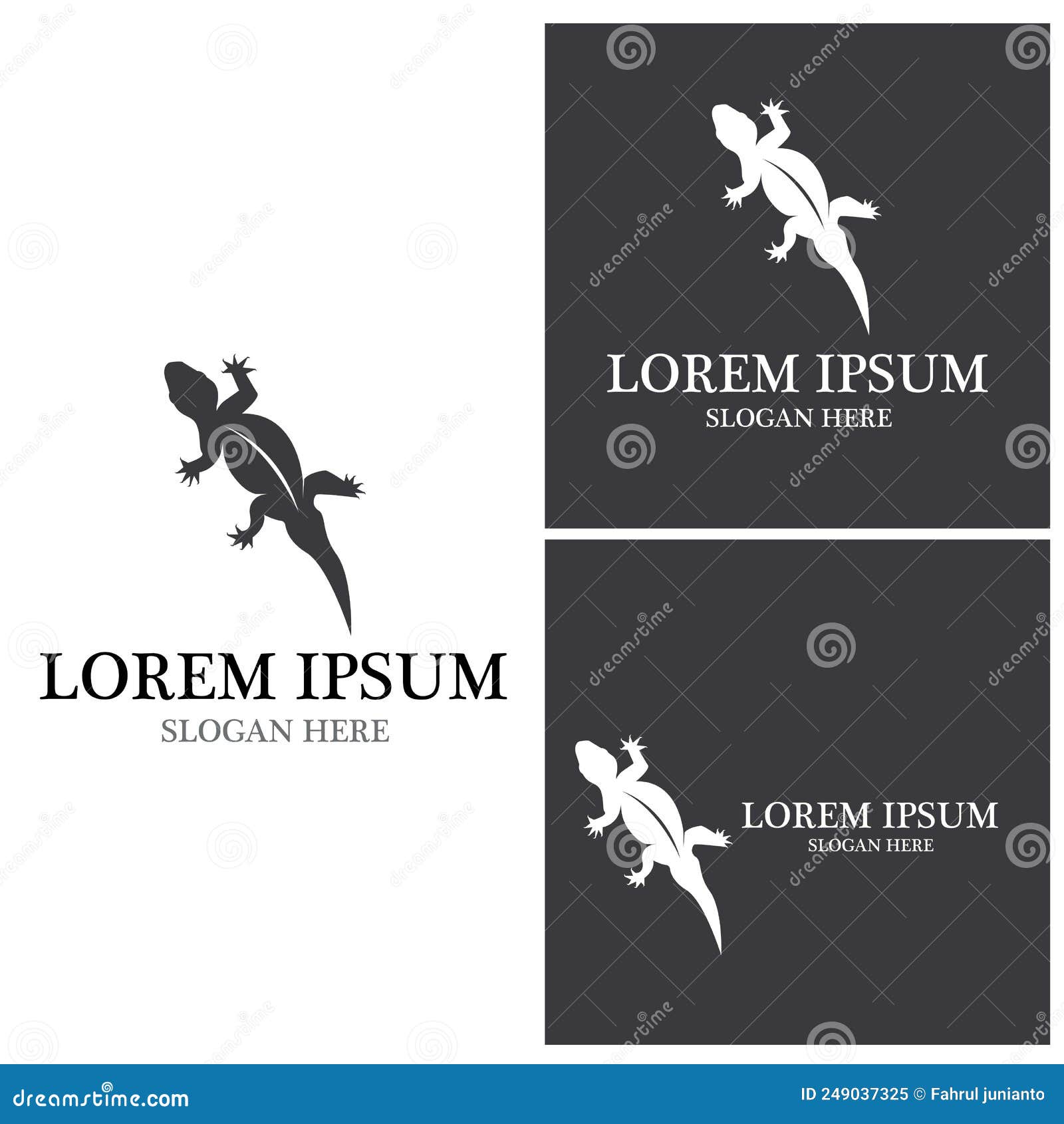 Lizard Logo Vector Template Illustration Stock Illustration ...