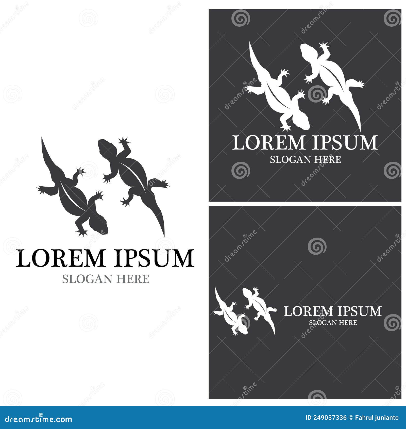 Lizard Logo Vector Template Illustration Stock Illustration ...
