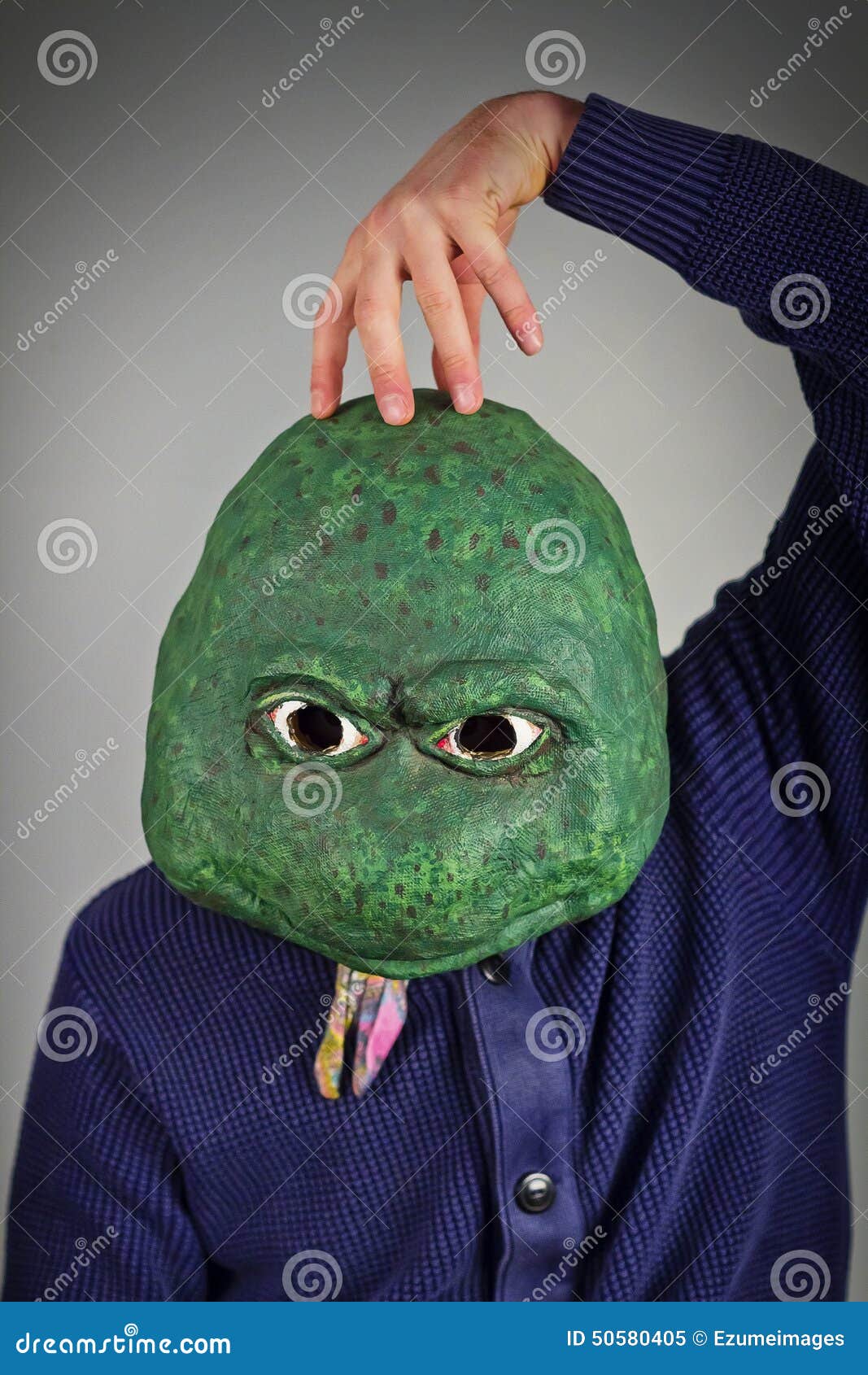 Lizard Mask Sweater stock image. Image of blue, head - 50580405
