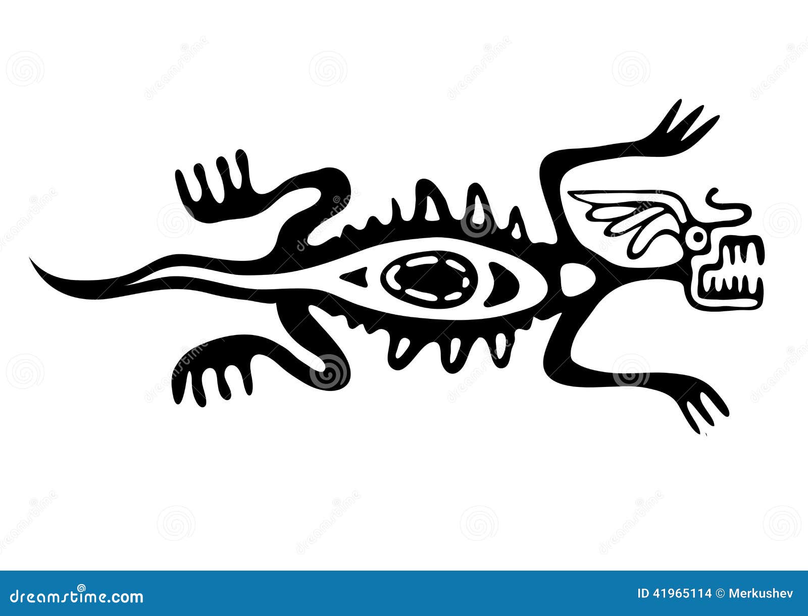 Lizard in native style stock vector. Illustration of aboriginal - 41965114