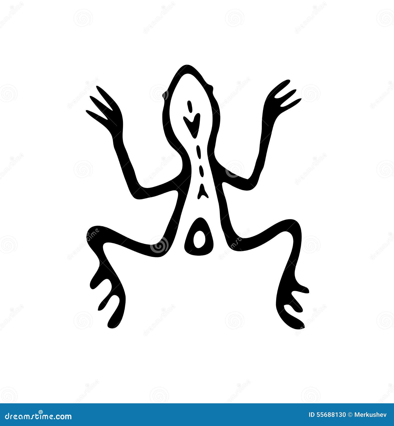 Lizard in native style stock vector. Illustration of gecko - 55688130