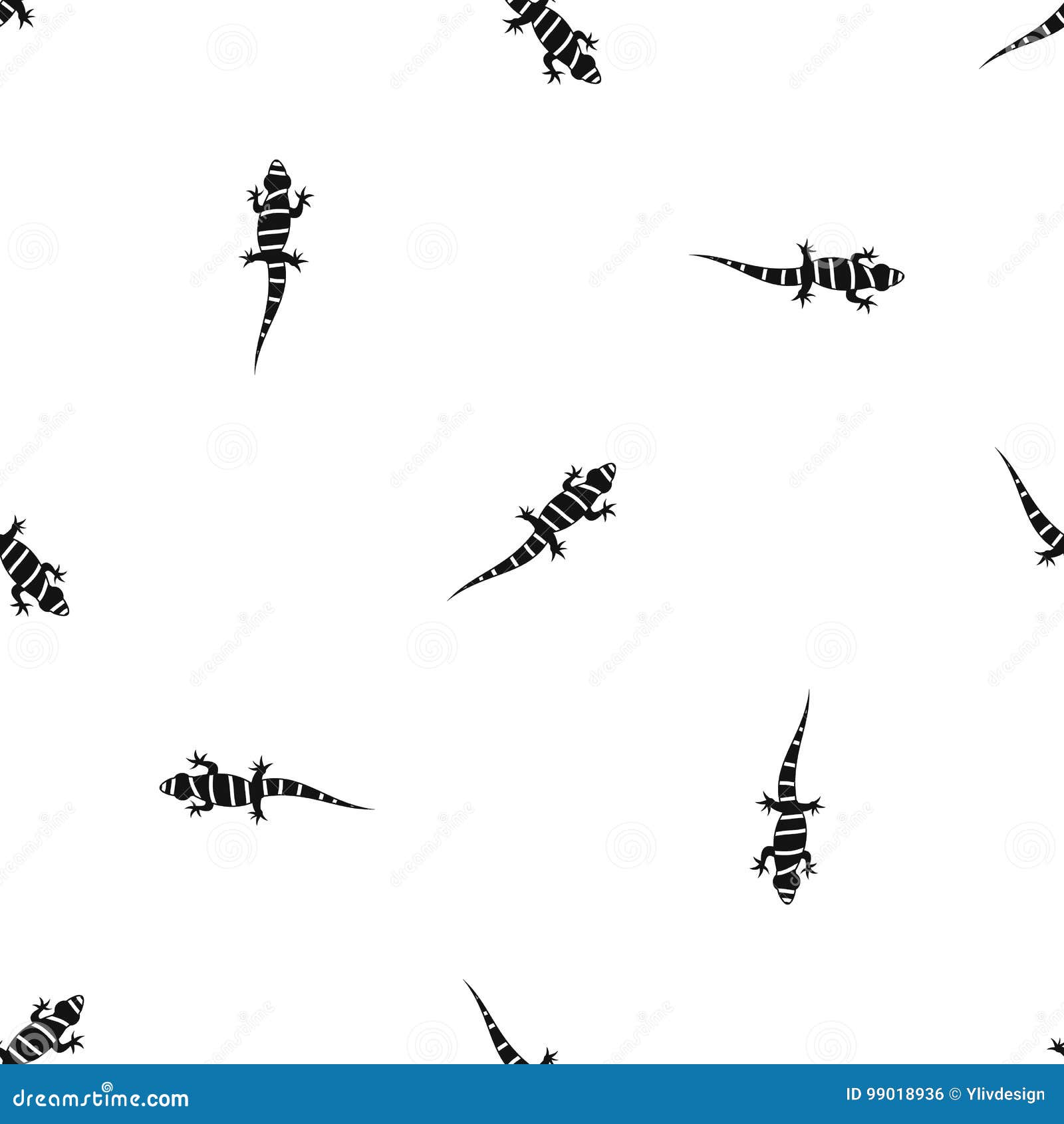 Lizard Pattern Seamless Black Stock Vector - Illustration of lizard ...