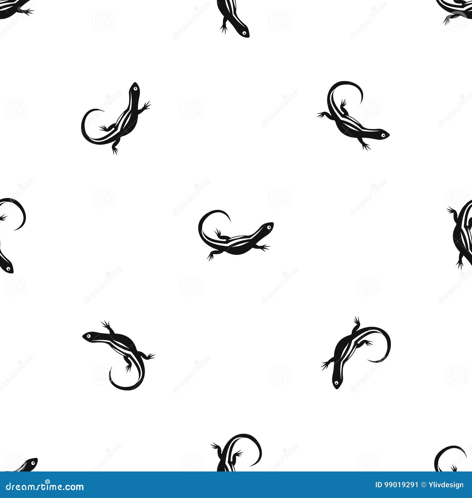 Lizard Pattern Seamless Black Stock Vector - Illustration of exotic ...