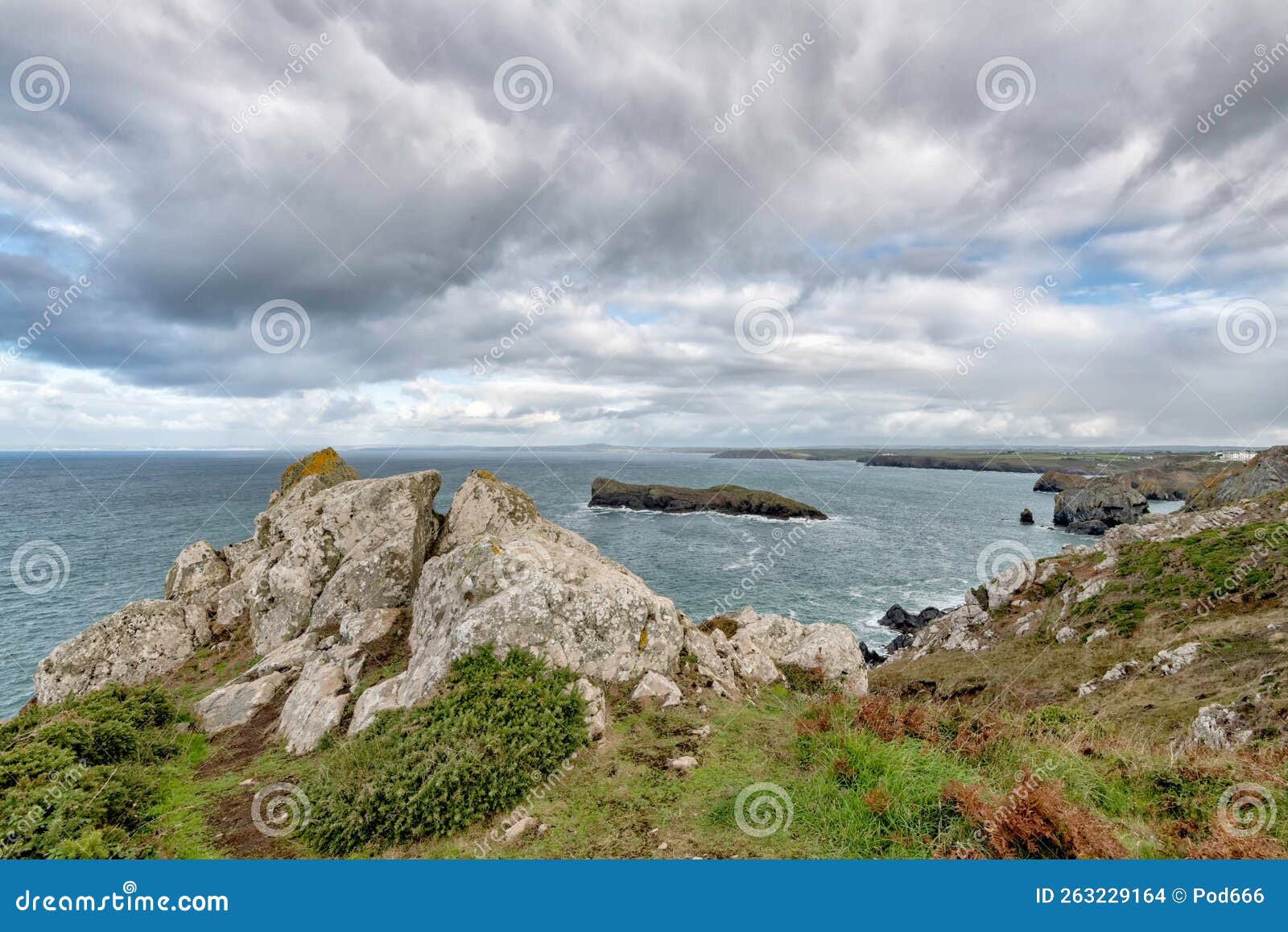 Lizard Peninsular Cornwall from the Coastal Path Stock Photo - Image of ...