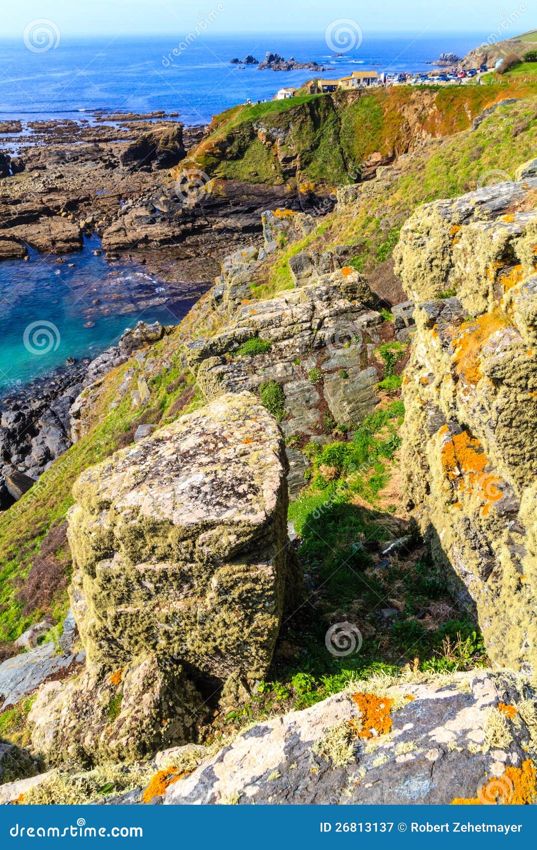 Lizard Point, Cornwall, UK stock image. Image of rocky - 26813137