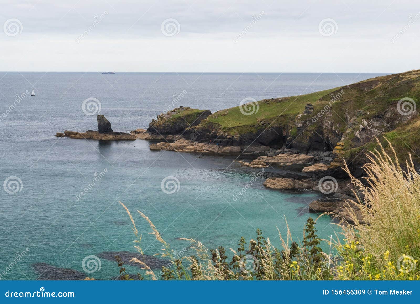 Lizard point in Cornwall stock image. Image of scenery - 156456309