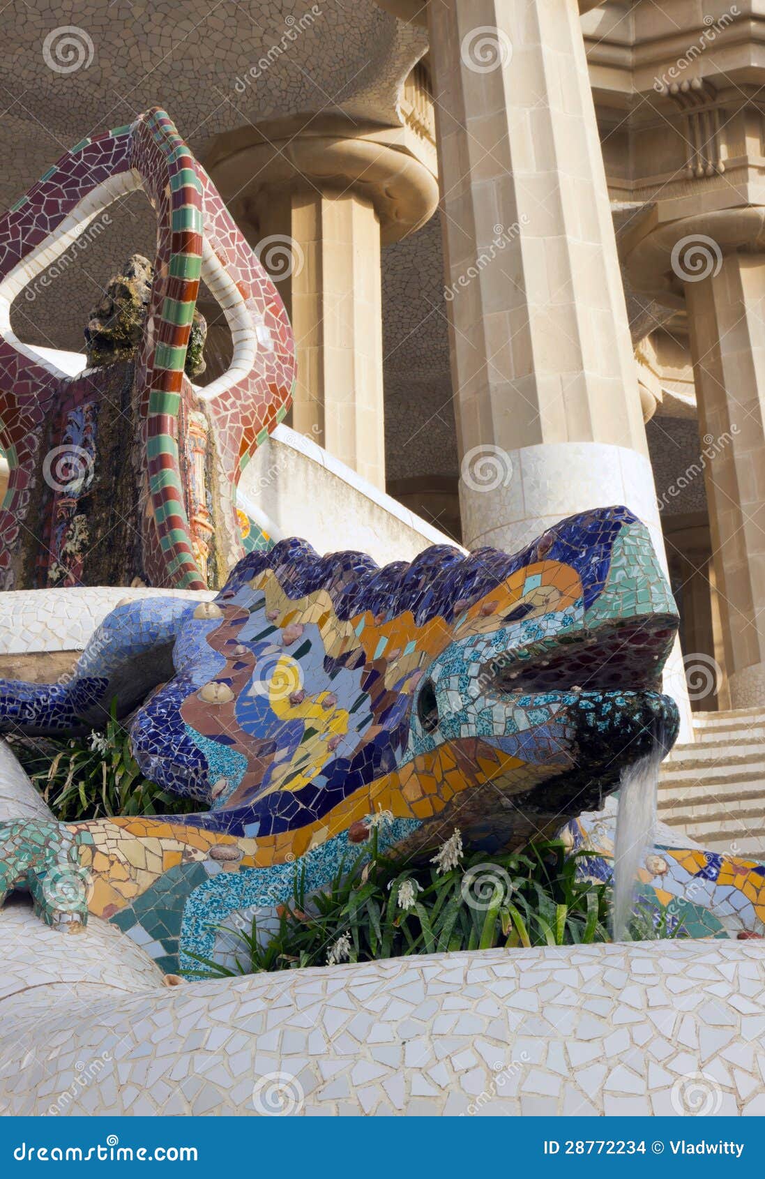 Lizard salamander mosaic stock photo. Image of ceramic - 28772234