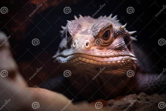 A lizard with sharp teeth stock illustration. Illustration of dragon ...