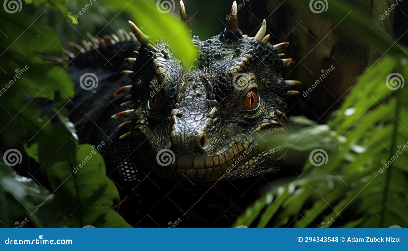 A Lizard with Sharp Teeth and Sharp Teeth Stock Illustration ...