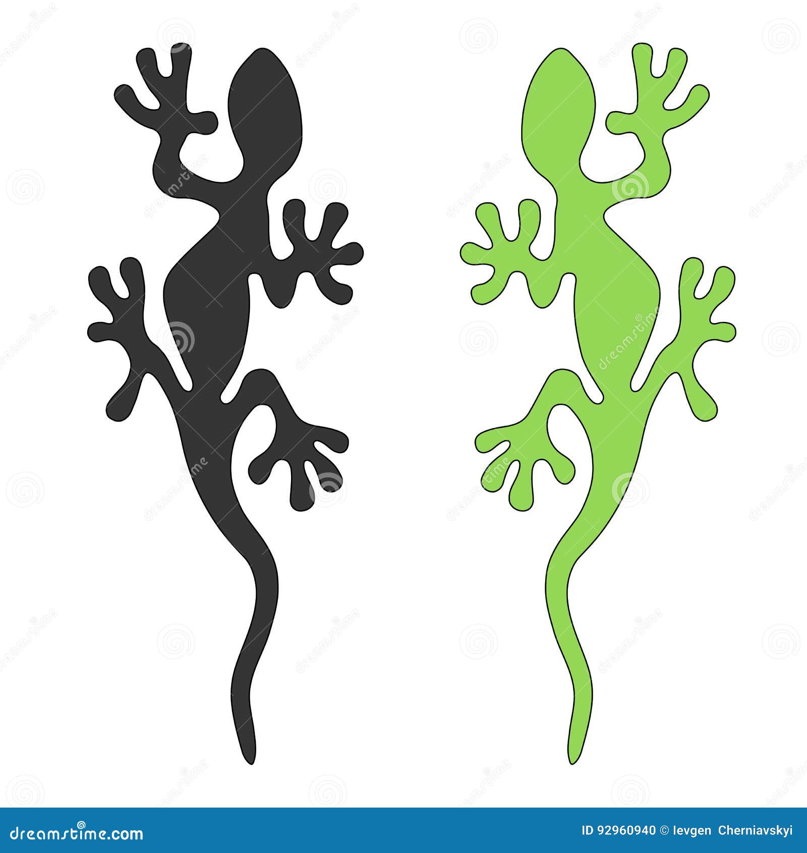 Lizard Silhouette, Cut Out Vector Image Stock Vector - Illustration of ...