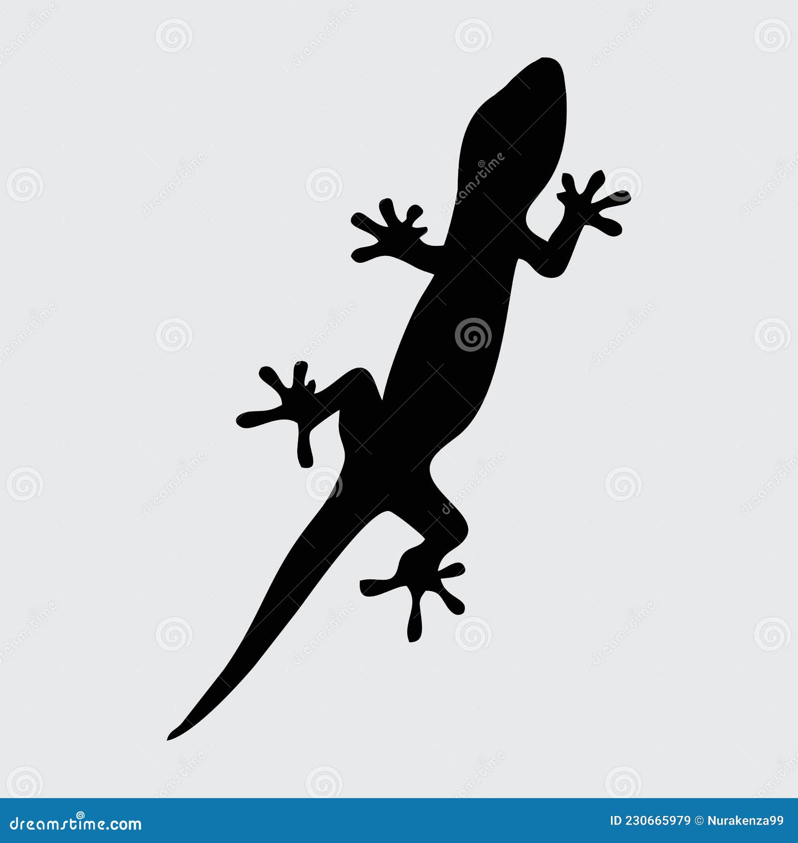 Lizard Silhouette, Lizard Isolated on White Background Stock Vector ...
