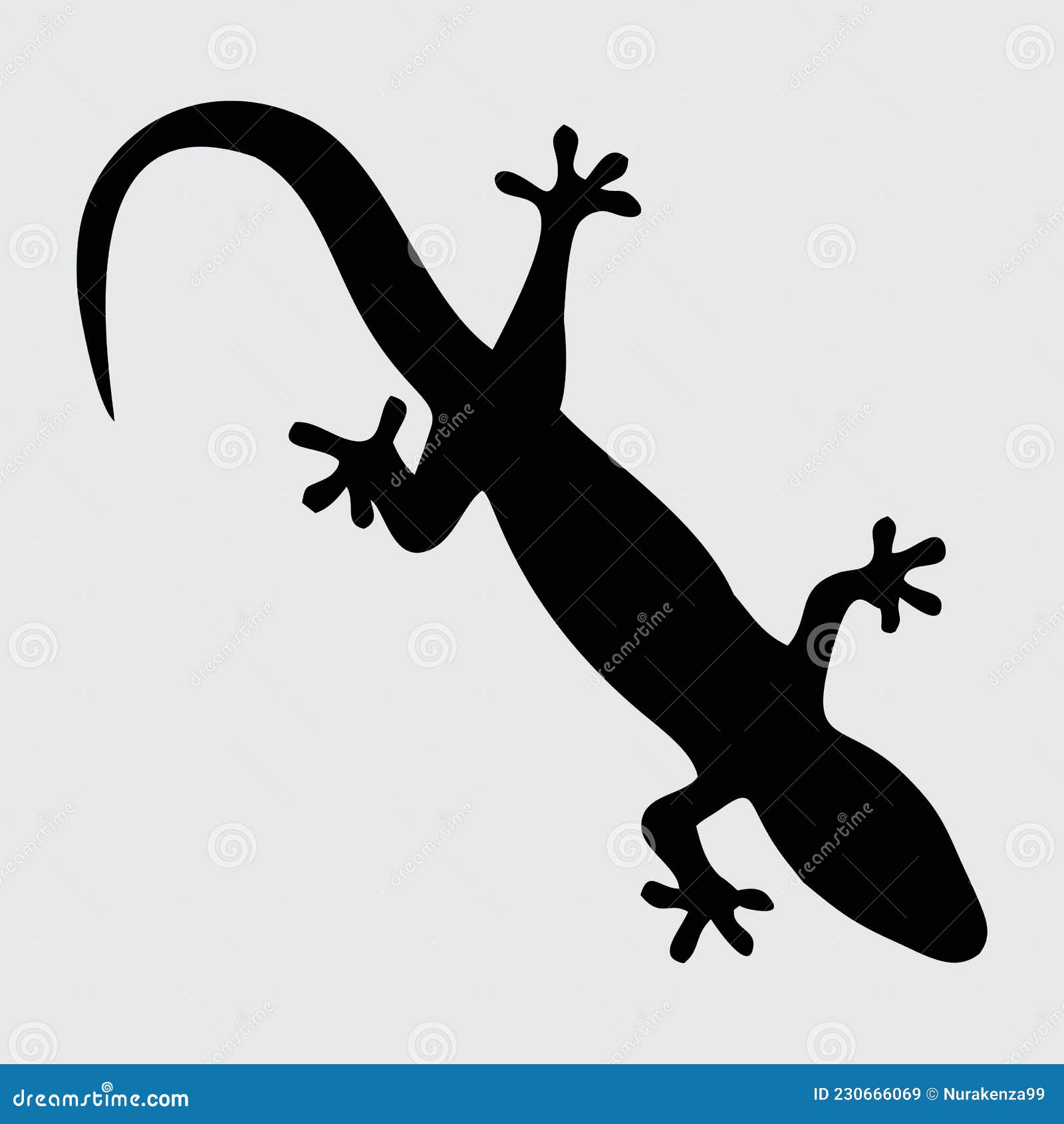 Lizard Silhouette, Lizard Isolated on White Background Stock Vector ...