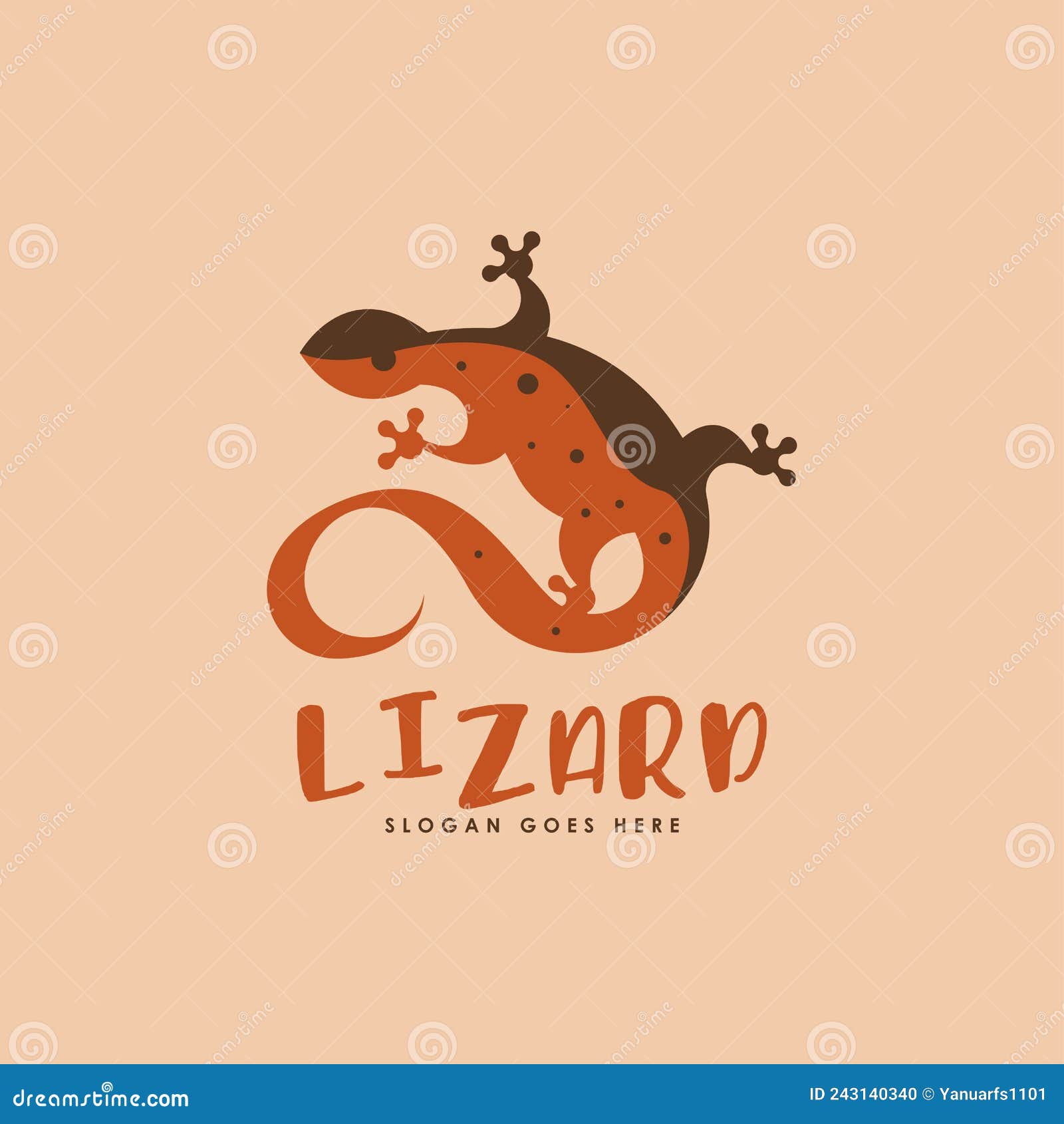Lizard Silhouette Logo Design Concept Vector Stock Vector ...