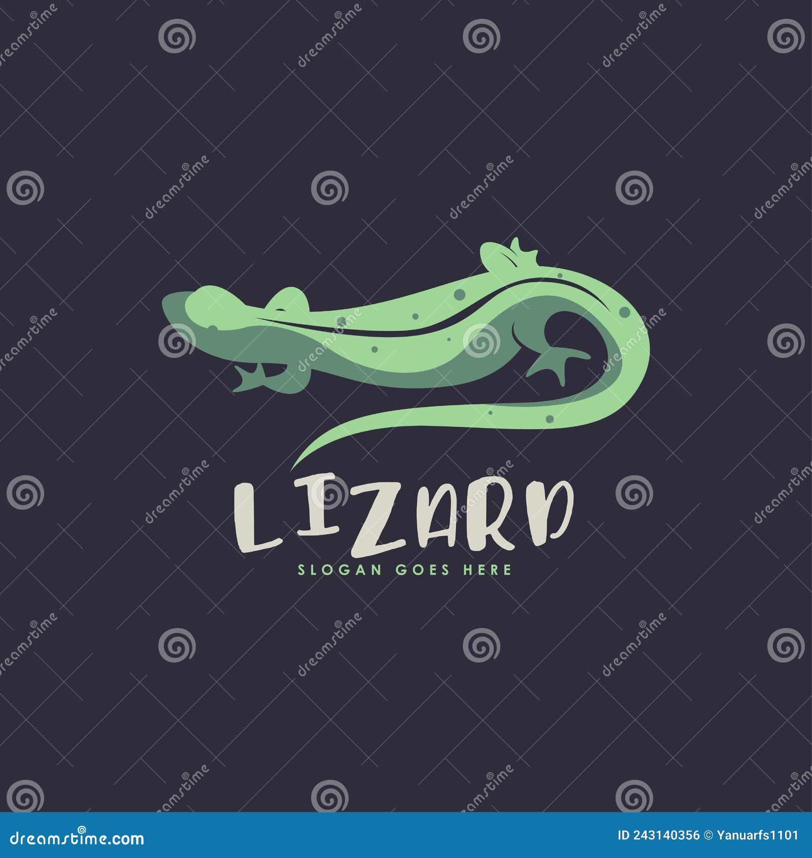 Lizard Silhouette Logo Design Concept Vector Stock Vector ...