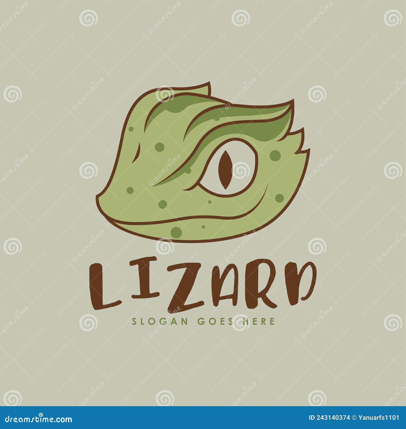 Lizard Silhouette Logo Design Concept Vector Stock Vector ...