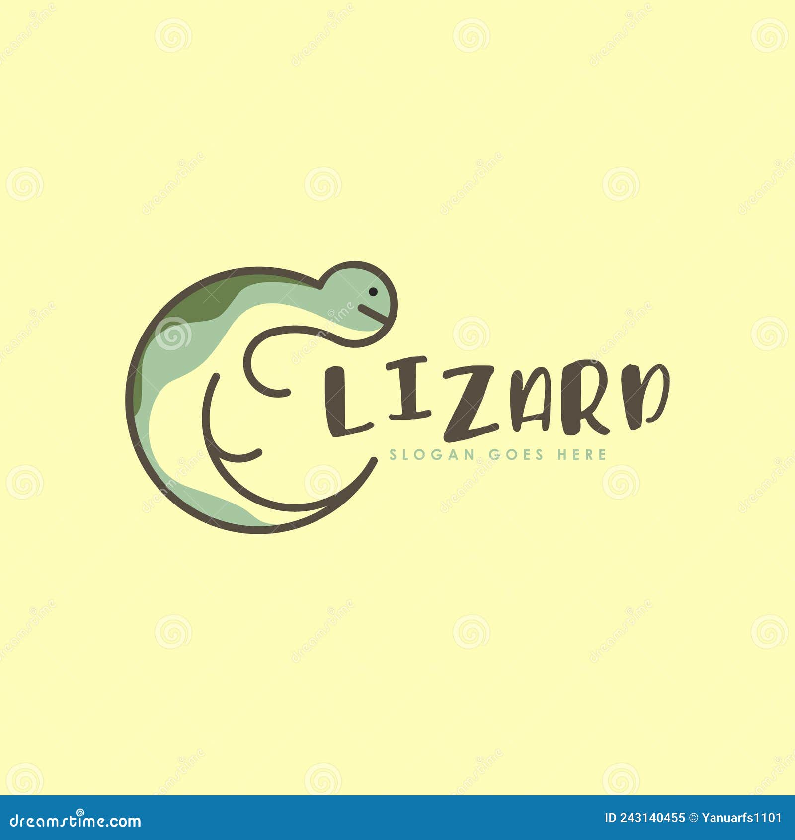 Lizard Silhouette Logo Design Concept Vector Stock Vector ...