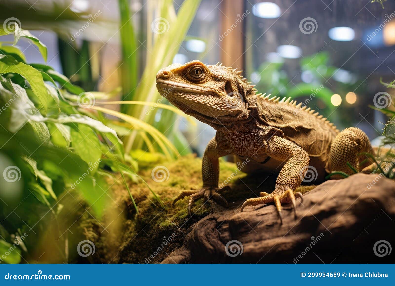 A Lizard Sitting on a Wooden Surface Stock Illustration - Illustration ...