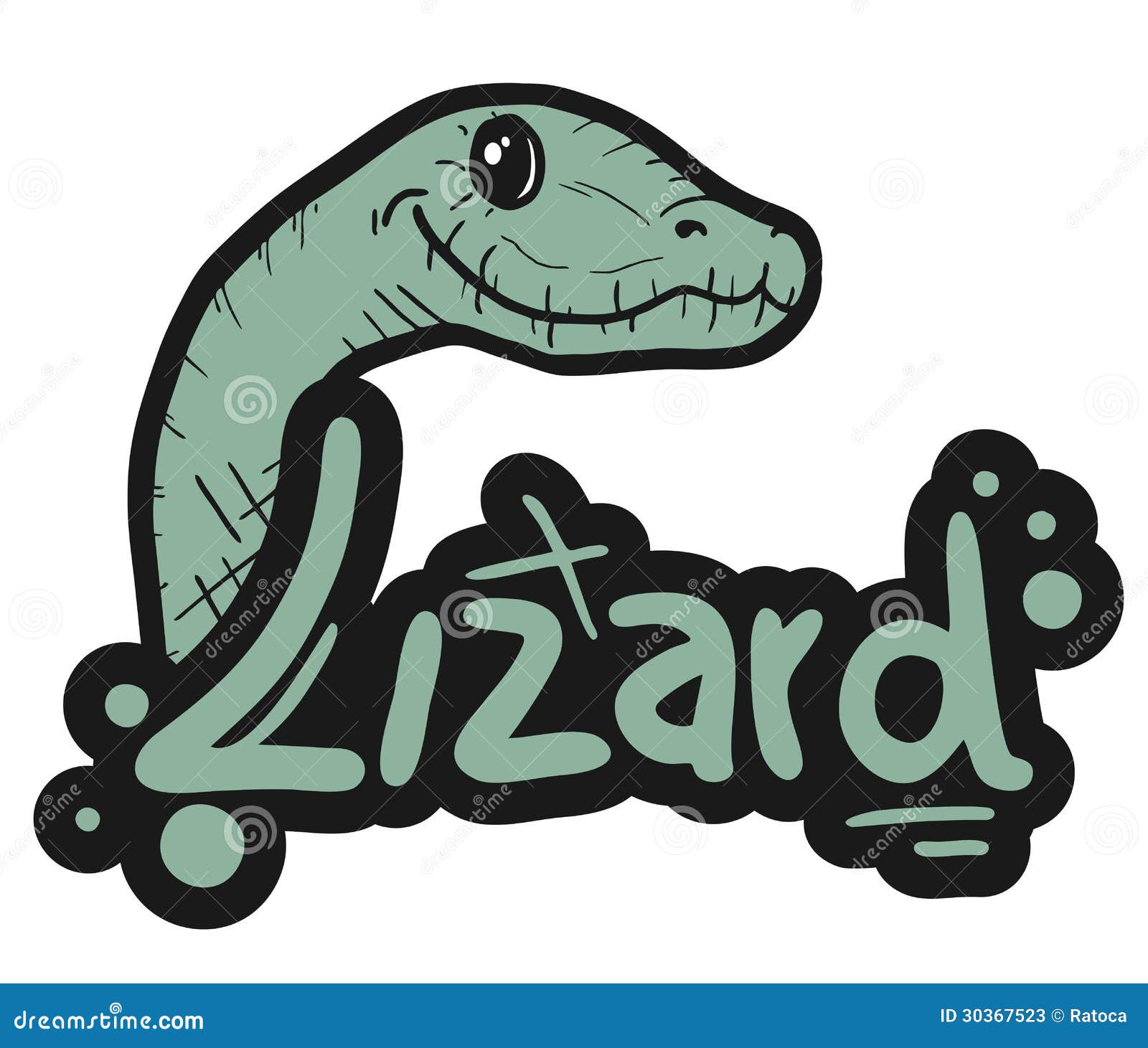 Lizard stick stock vector. Illustration of information - 30367523