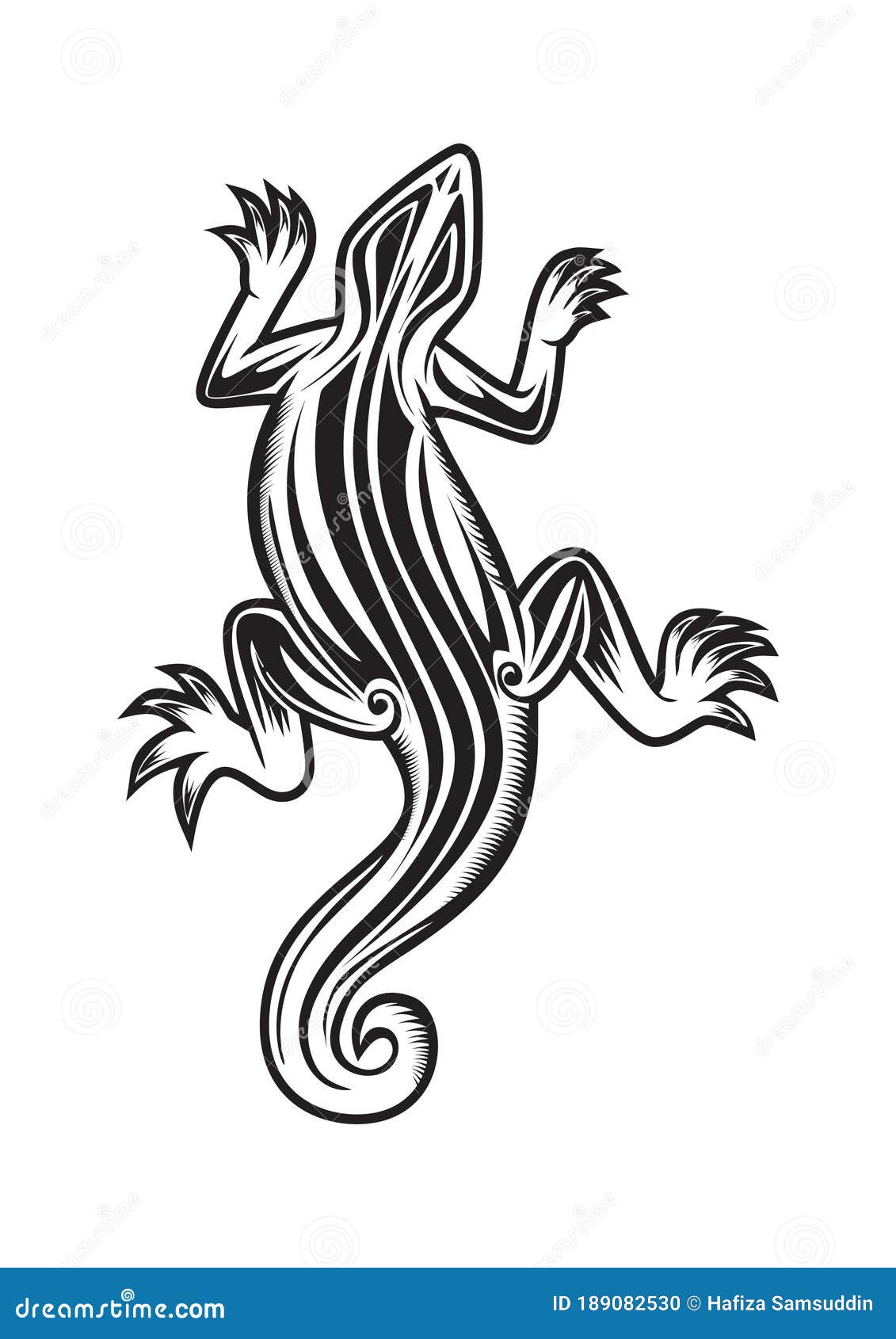 Lizard Tattoo. Vector Illustration Decorative Design Stock Vector ...