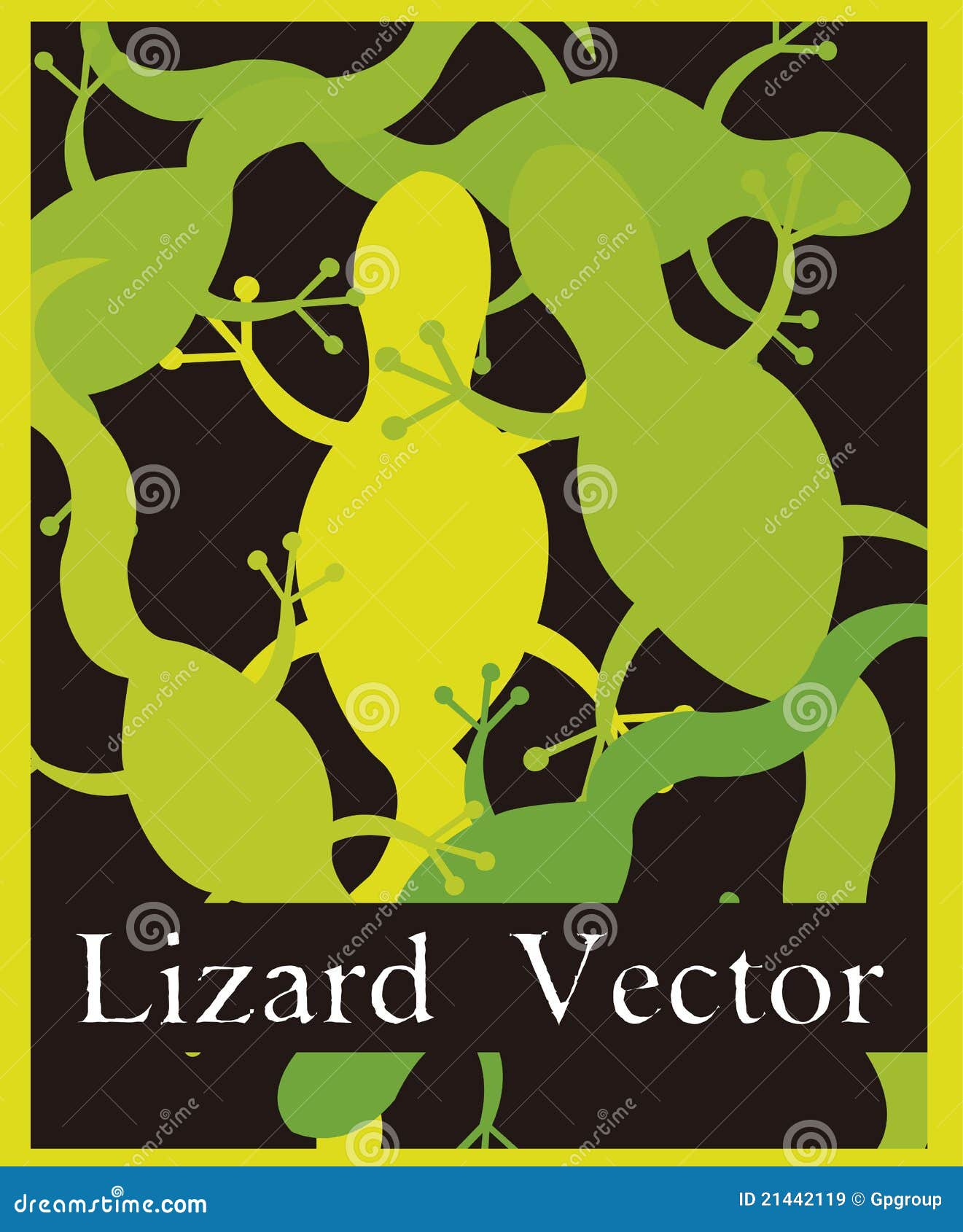 Lizard vector stock vector. Illustration of foot, decorative - 21442119