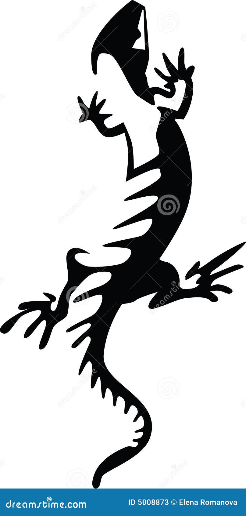 Lizard. Vector Illustration Stock Illustration - Illustration of figure ...