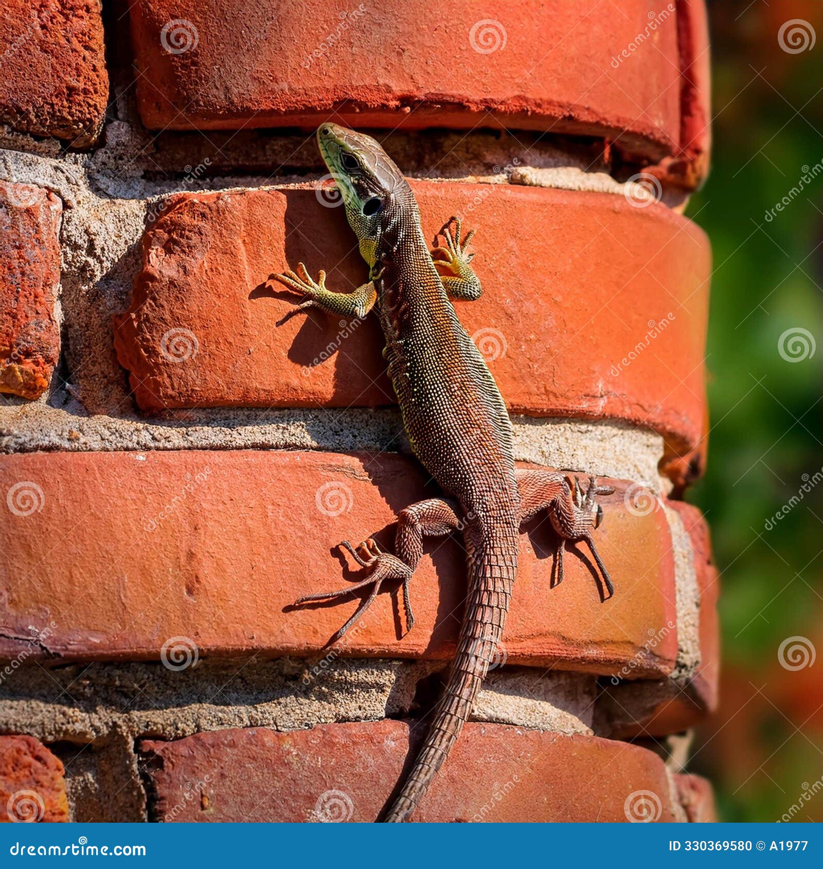 Lizard on the Wall, AI Generated Stock Illustration - Illustration of ...