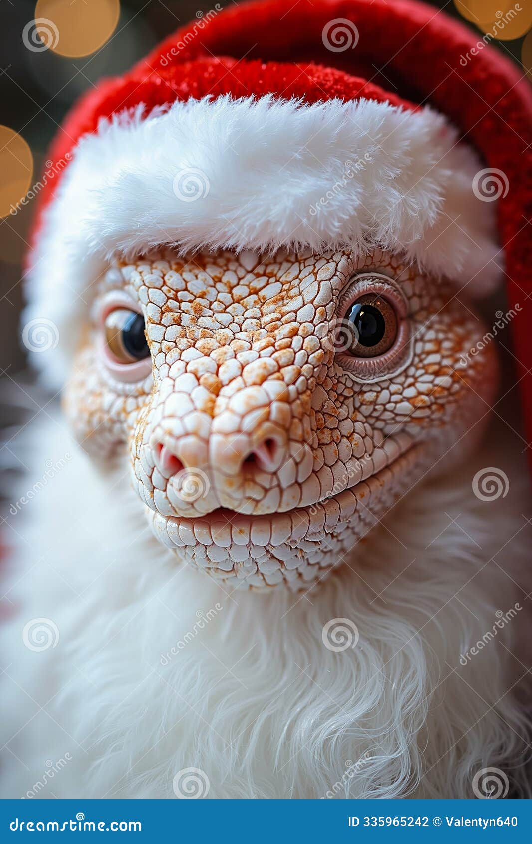 A Lizard Wearing a Santa Hat on Its Head Stock Photo - Image of lizard ...