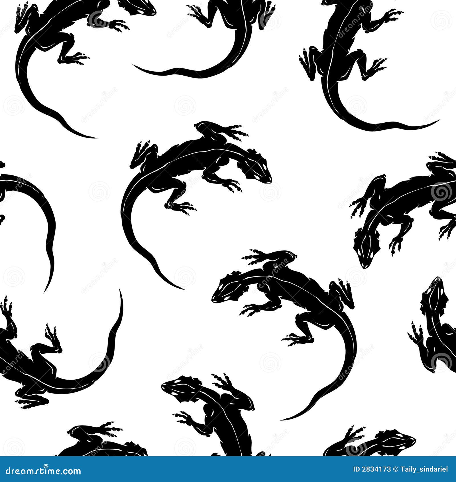 Lizards seamless pattern stock vector. Illustration of design - 2834173