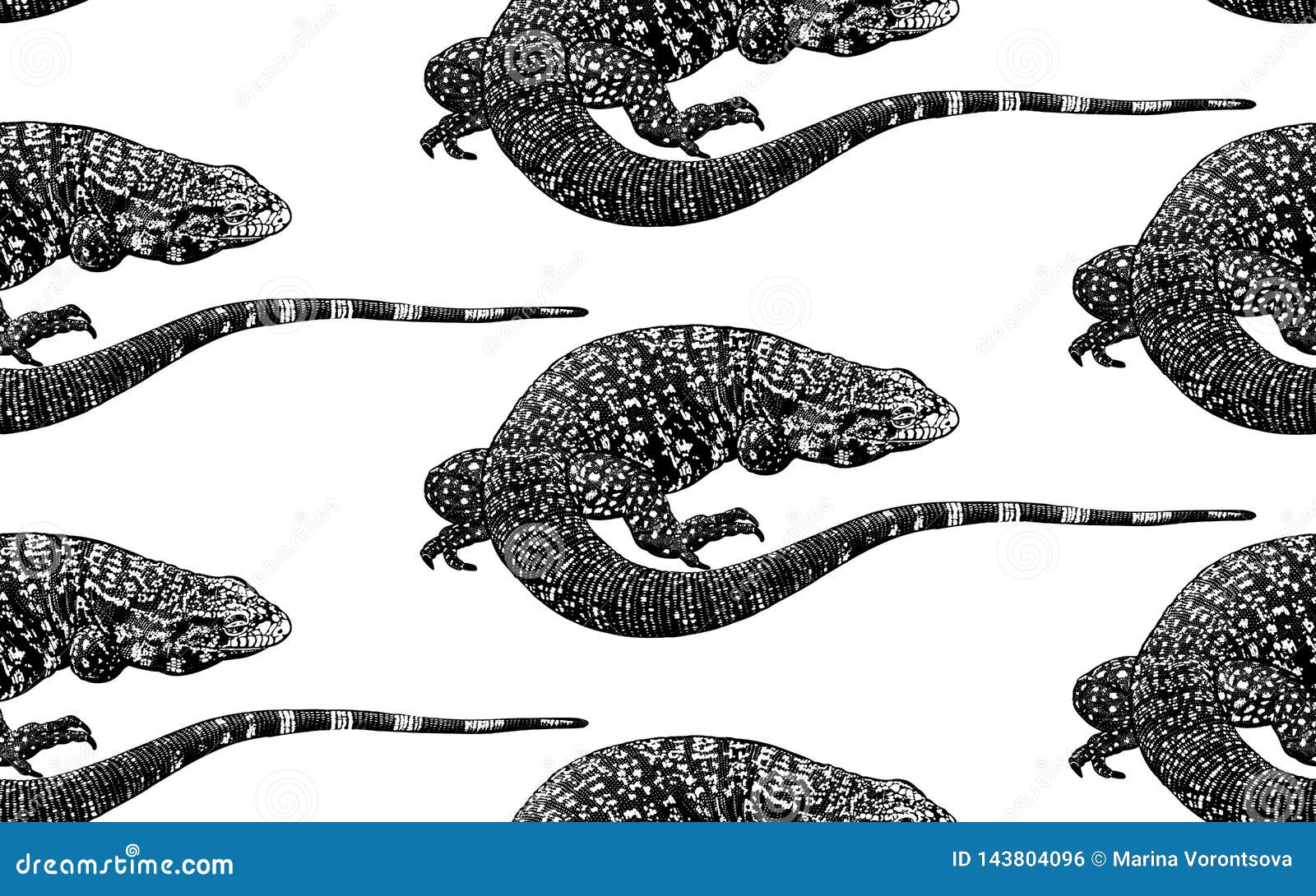 Seamless pattern. Lizards. stock vector. Illustration of drawing ...