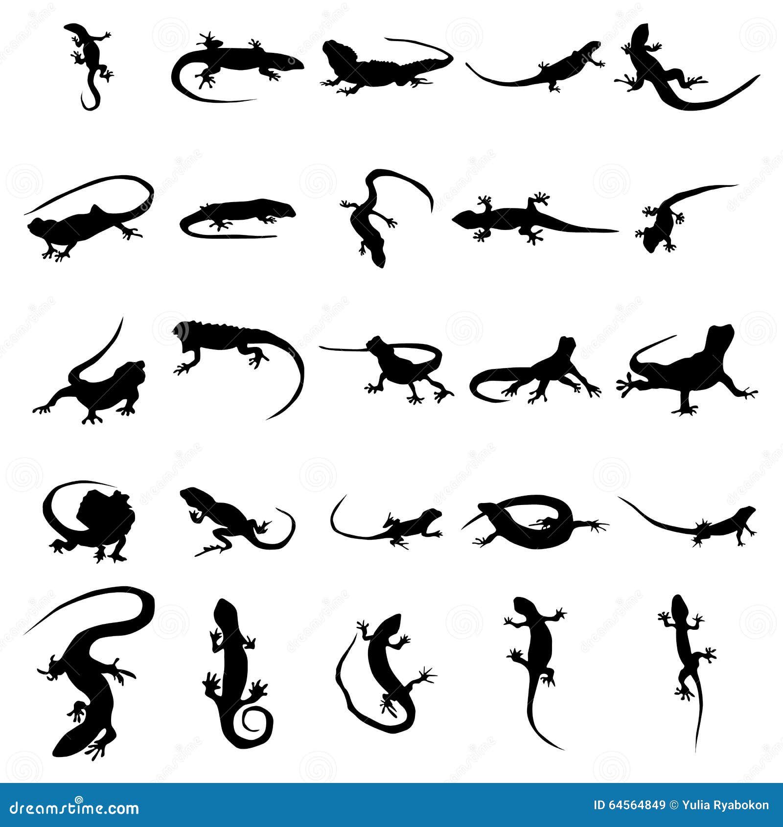 Lizard Silhouette Vector