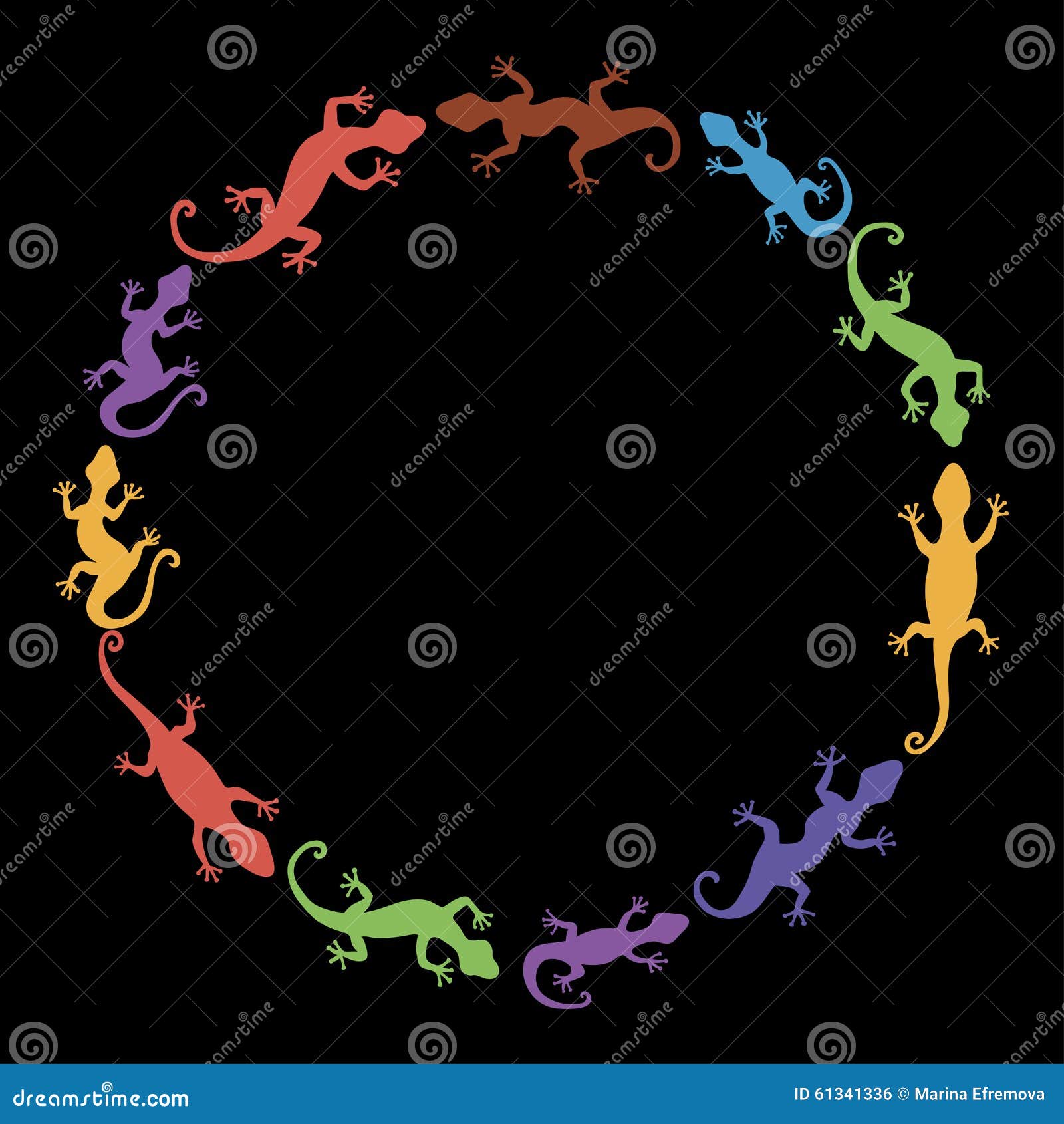 Lizards. Vector Abstract Background. | CartoonDealer.com #61352657