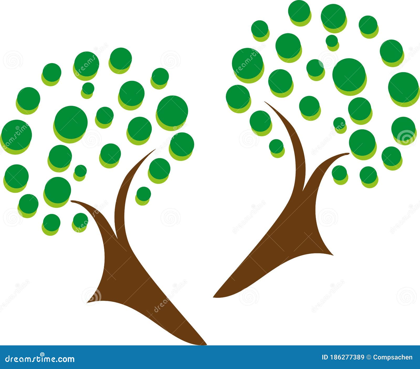 Two Trees Logo, Gardener Logo, Life Logo, Naturopath Logo, Wellness ...