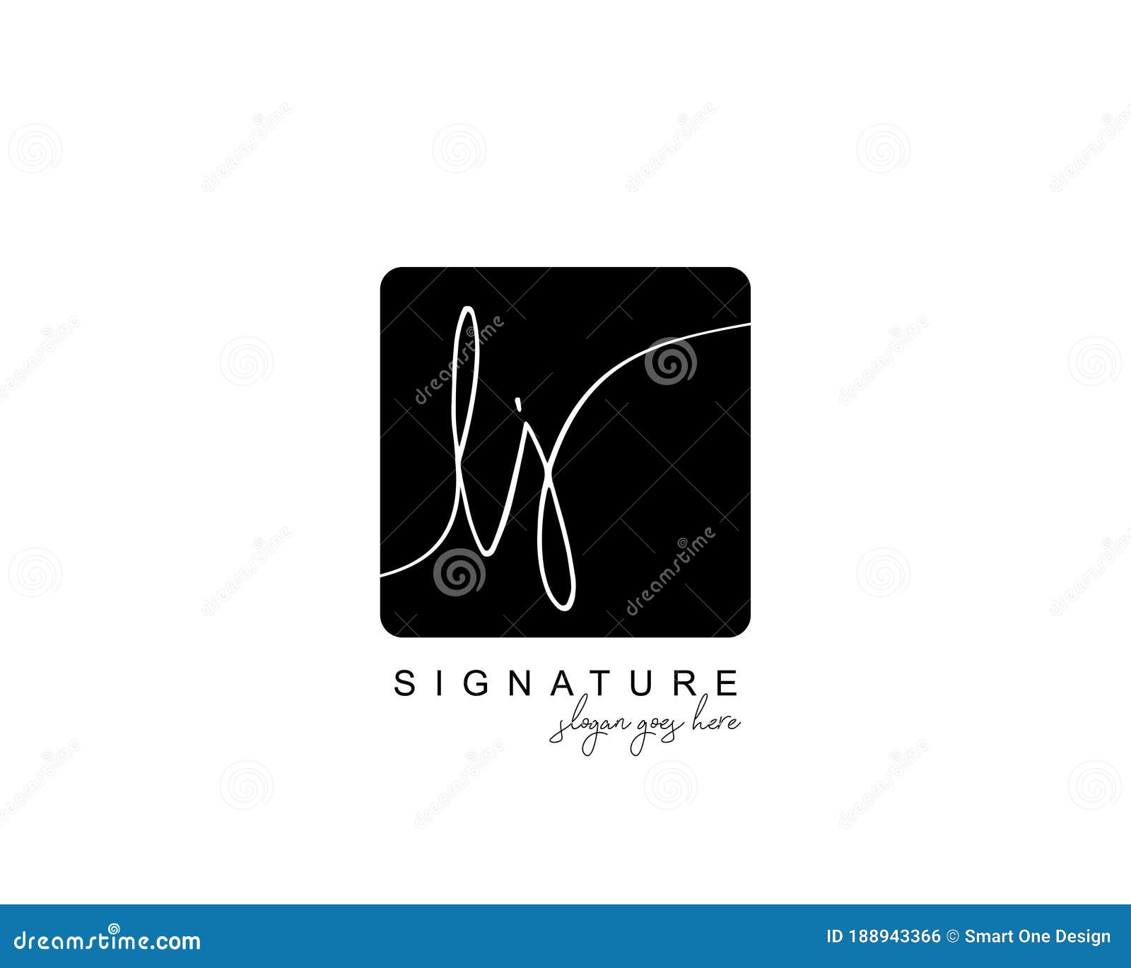 Initial LJ Signature Logo Template Vector Stock Vector - Illustration ...