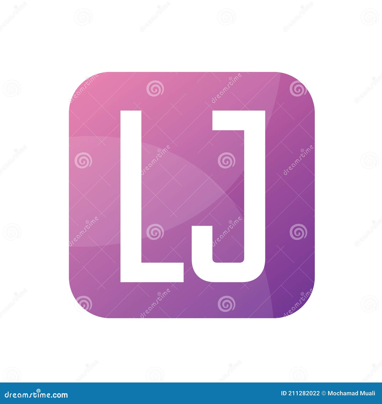 LJ Letter Logo Design with Simple Style Stock Vector - Illustration of ...