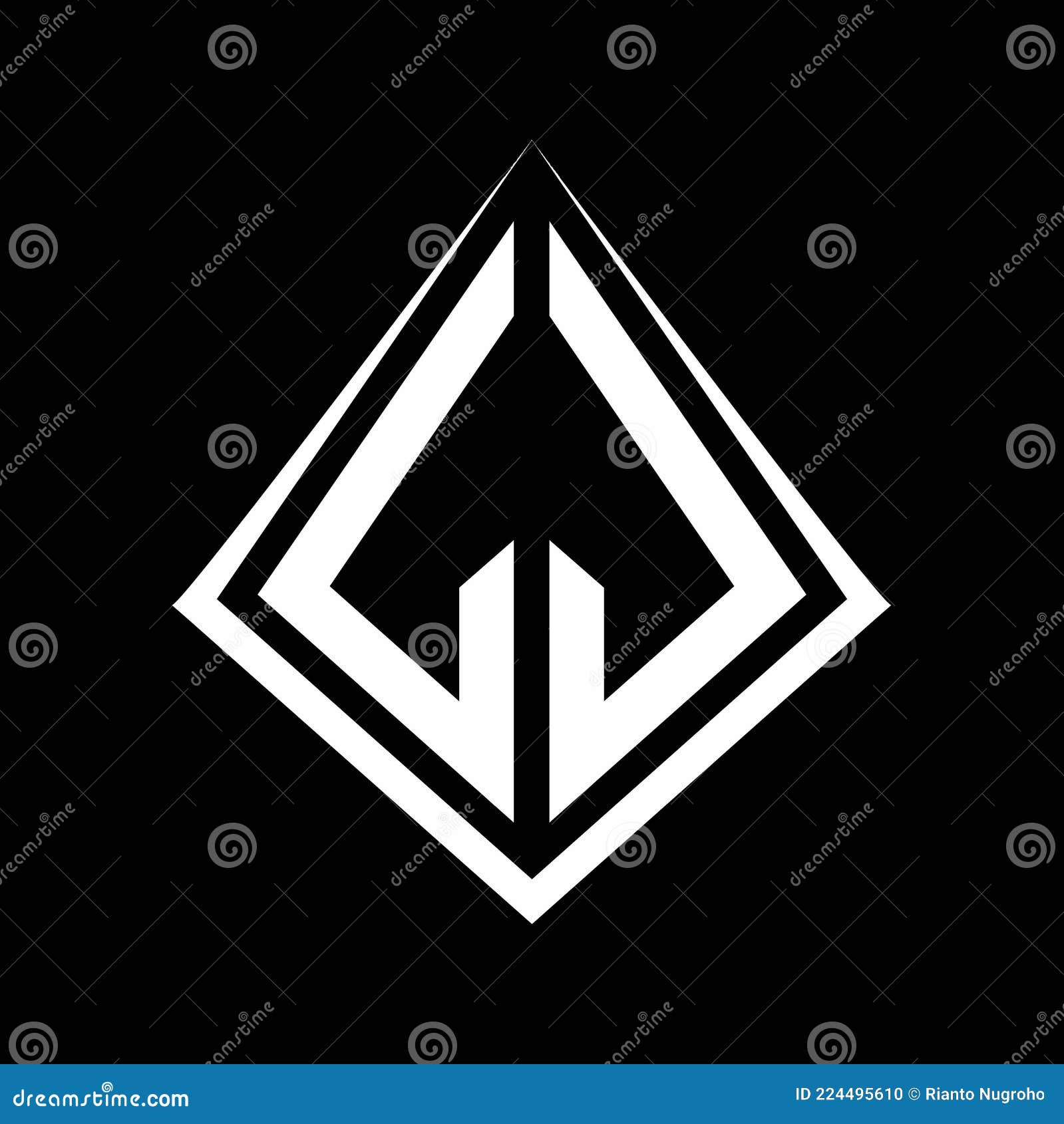 LJ Logo Letters Monogram with Prisma Shape Design Template Stock Vector ...