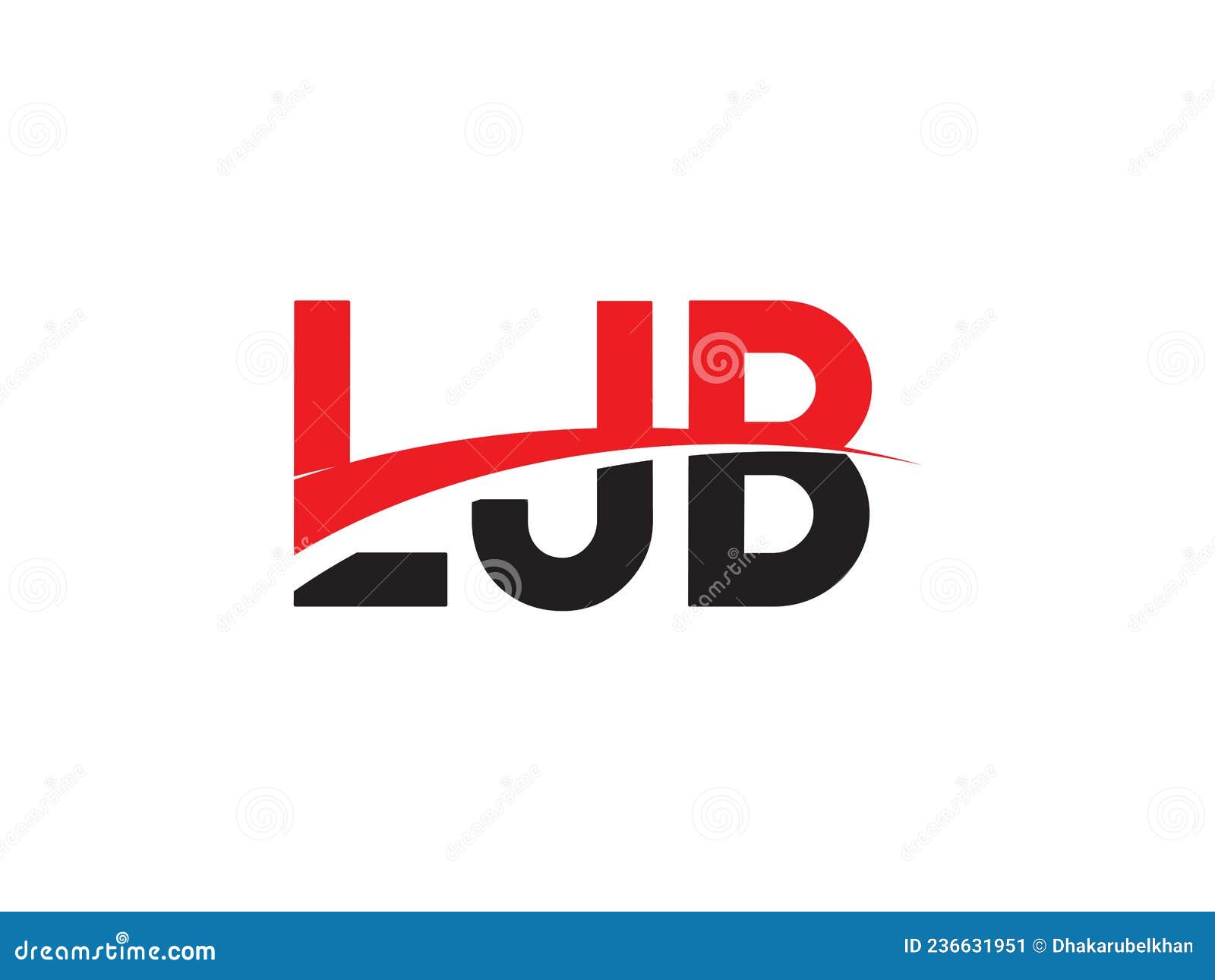 LJB Letter Initial Logo Design Stock Vector - Illustration of modern ...