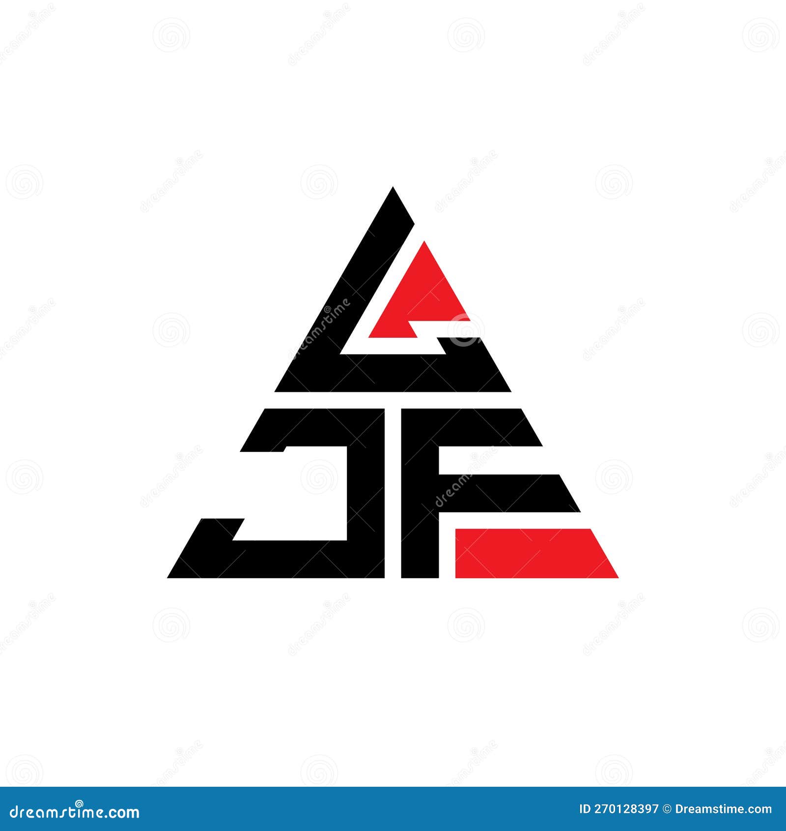 LJF Triangle Letter Logo Design with Triangle Shape. LJF Triangle Logo ...