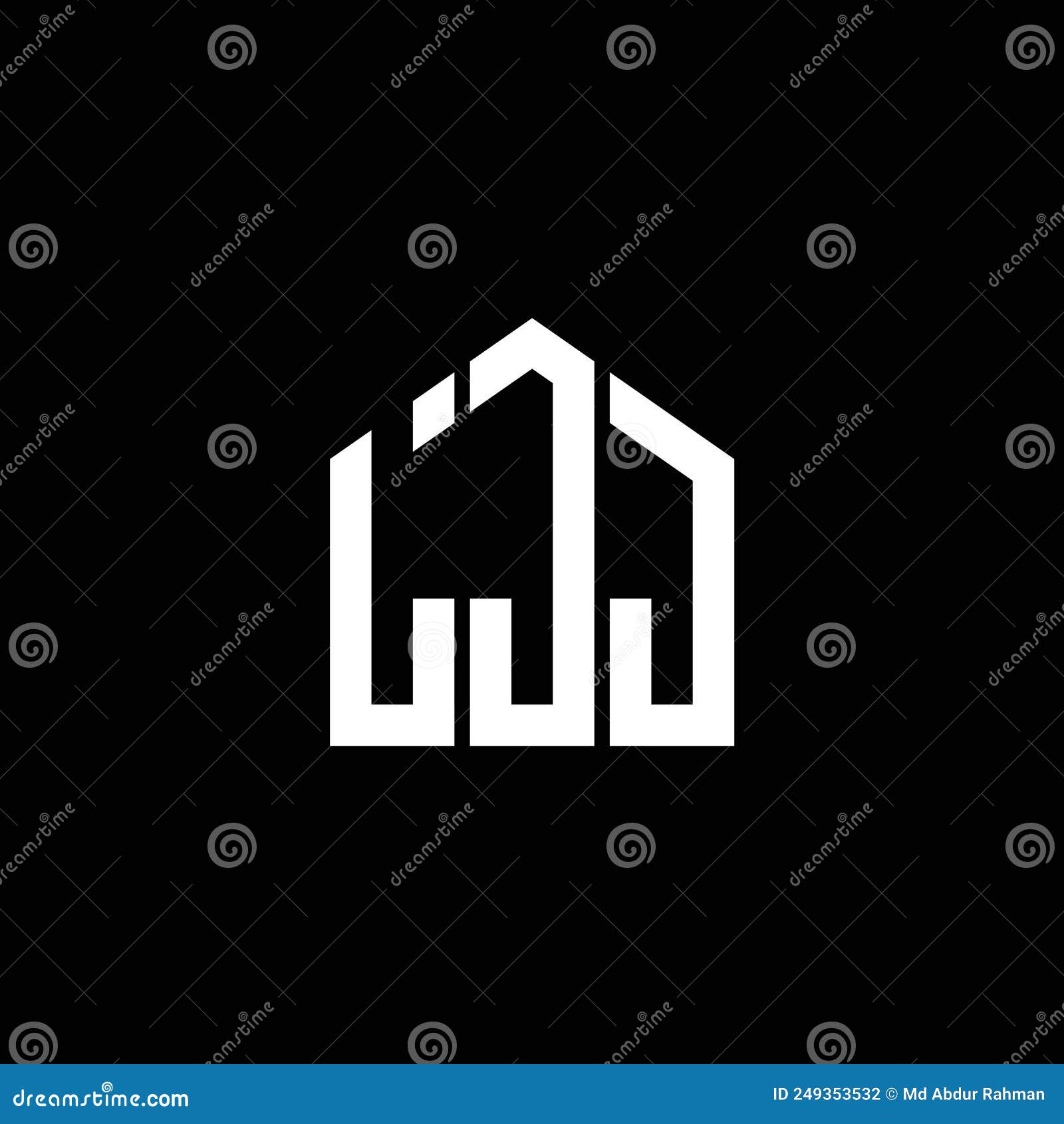 LJJ Letter Logo Design on BLACK Background. LJJ Creative Initials ...