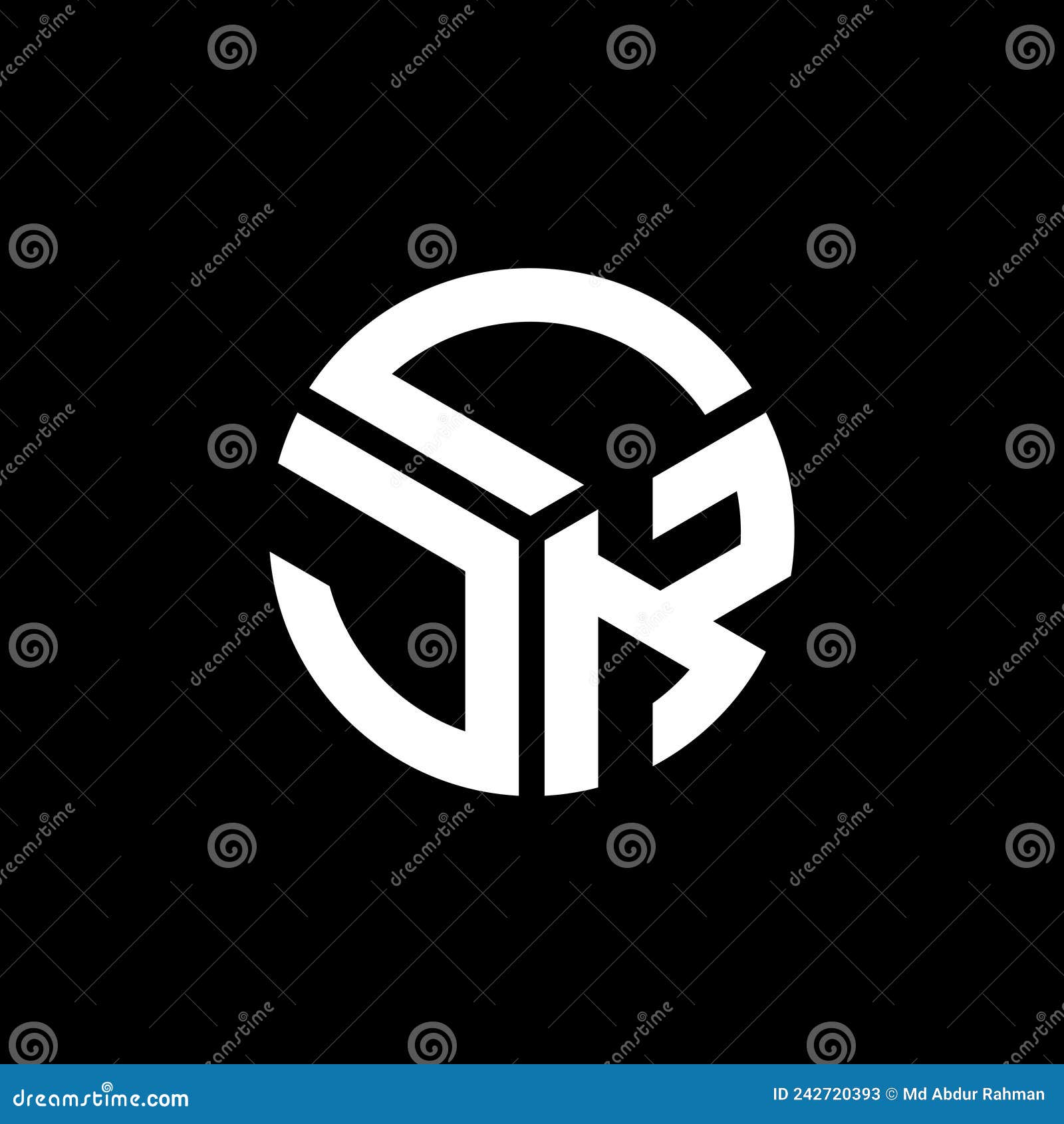 LJK Letter Logo Design on Black Background. LJK Creative Initials ...