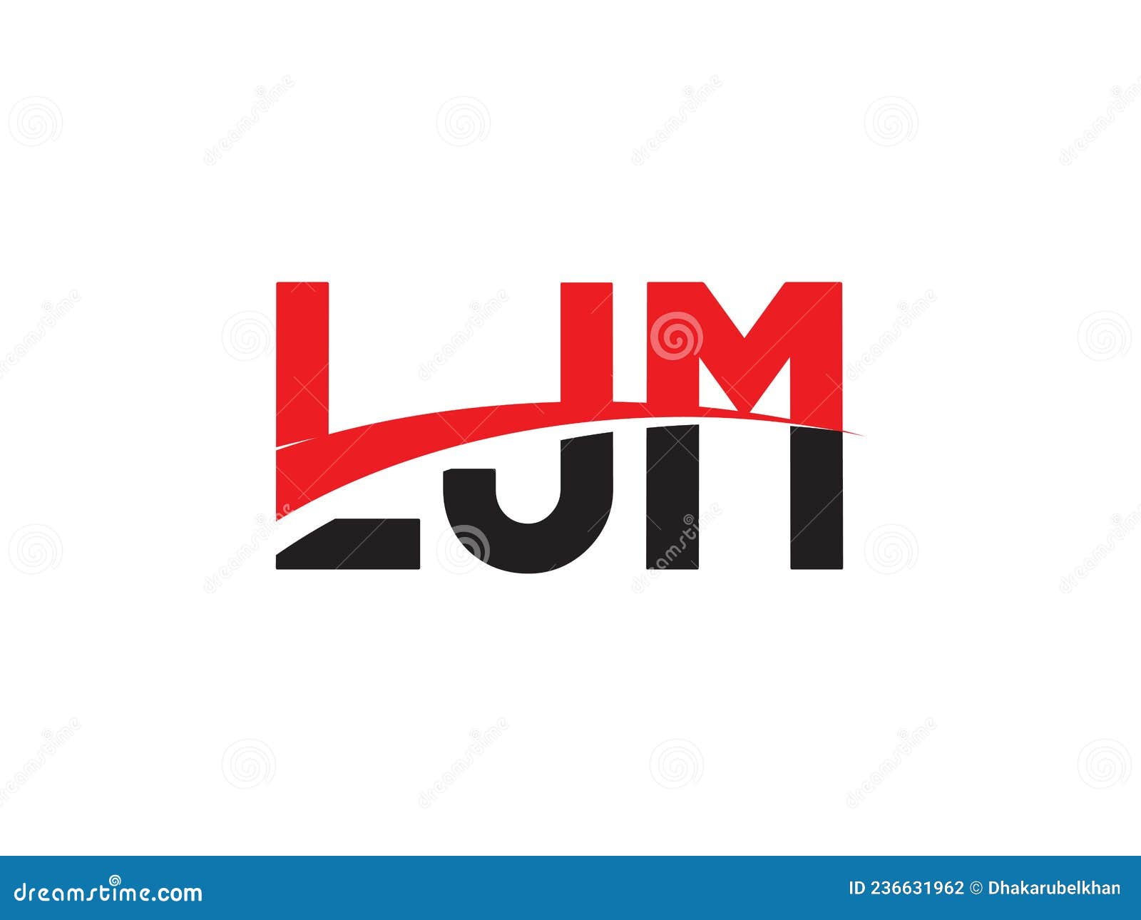 LJM Letter Initial Logo Design Stock Vector - Illustration of modern ...