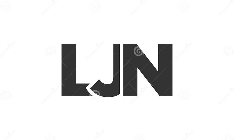LJN Logo Design Template with Strong and Modern Bold Text. Initial ...