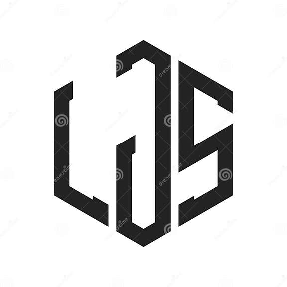 LJS Logo Design. Initial Letter LJS Monogram Logo Using Hexagon Shape ...