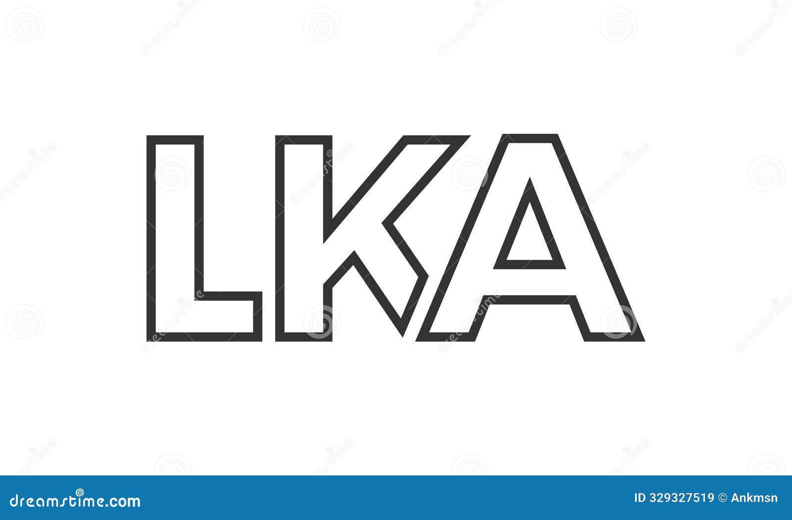 LKA Logo Design Template with Strong and Modern Bold Text. Initial ...
