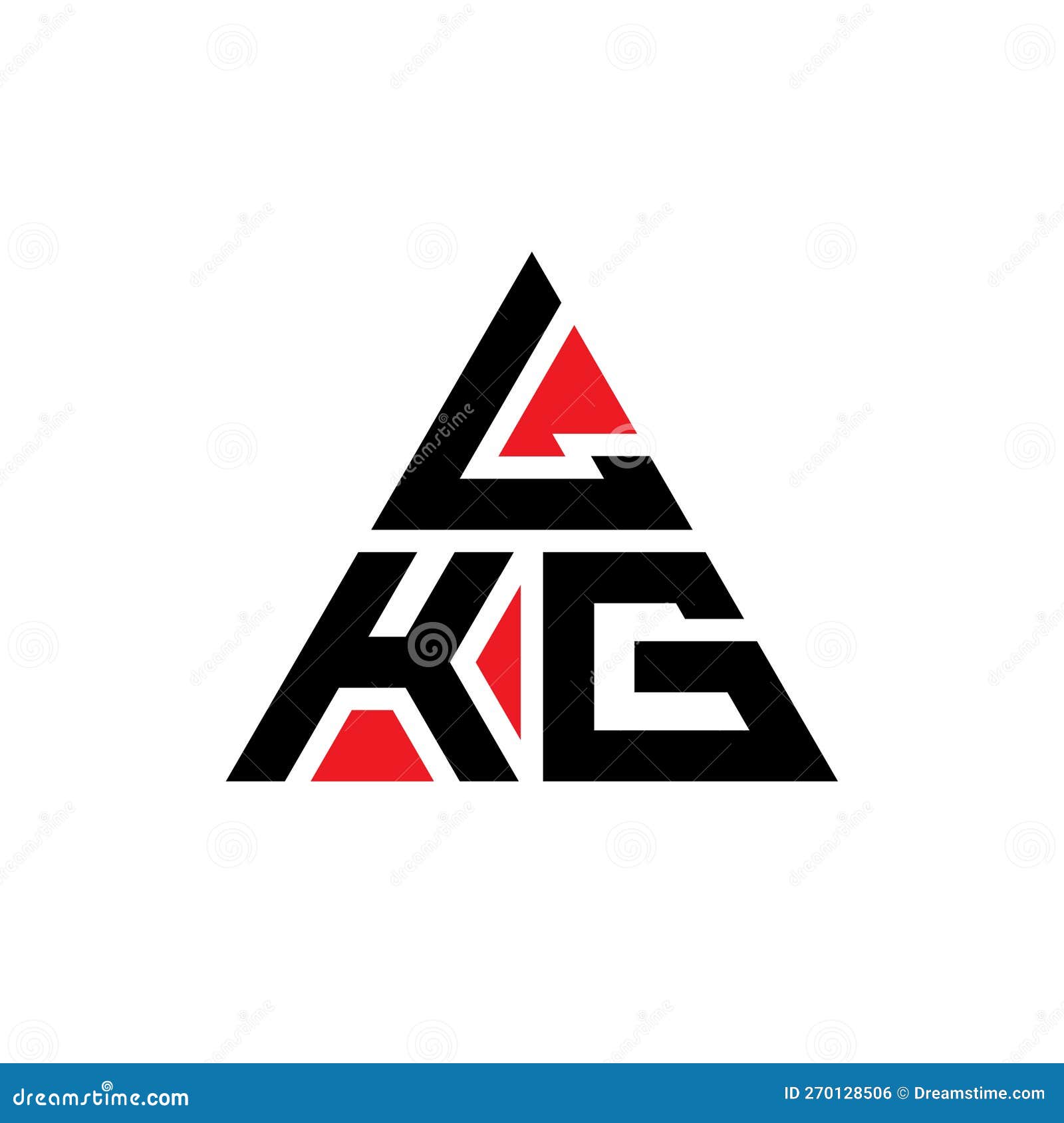 LKG Triangle Letter Logo Design with Triangle Shape. LKG Triangle Logo ...