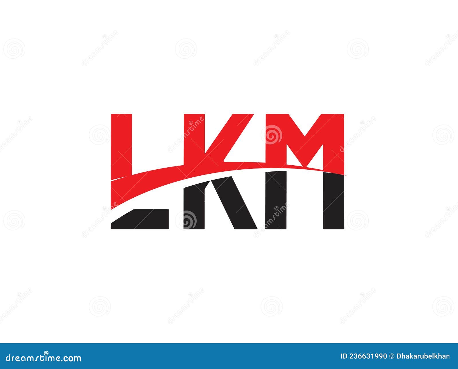 LKM Letter Initial Logo Design Stock Vector - Illustration of ligh ...